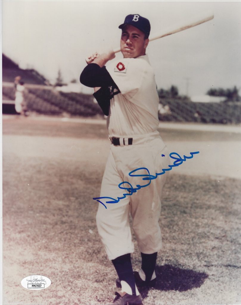 Autographed DUKE SNIDER 8X10 Brooklyn Dodgers Photo JSA - Main Line ...