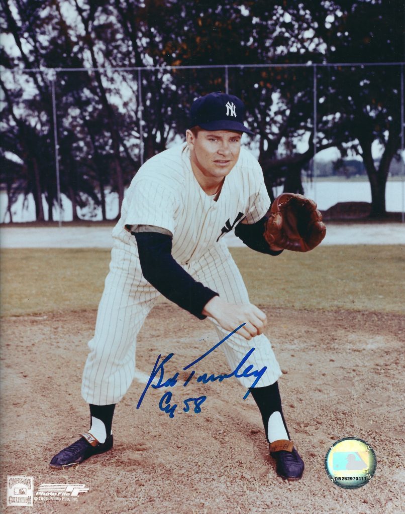 AUTOGRAPHED BOB TURLEY 8x10 New York Yankees Photo - Main Line Autographs
