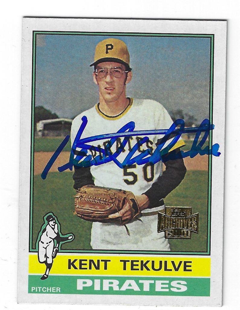 KENT TEKULVE Autographed 2001 Topps Archive Card - Main Line Autographs