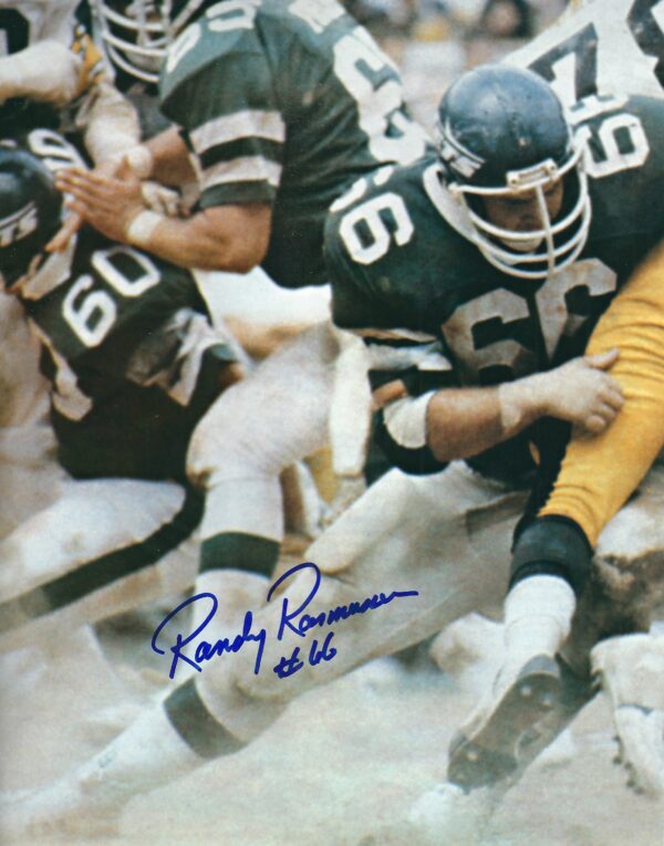 Autographed RANDY RASMUSSEN 8X10 New York Jets photo - Main Line Autographs