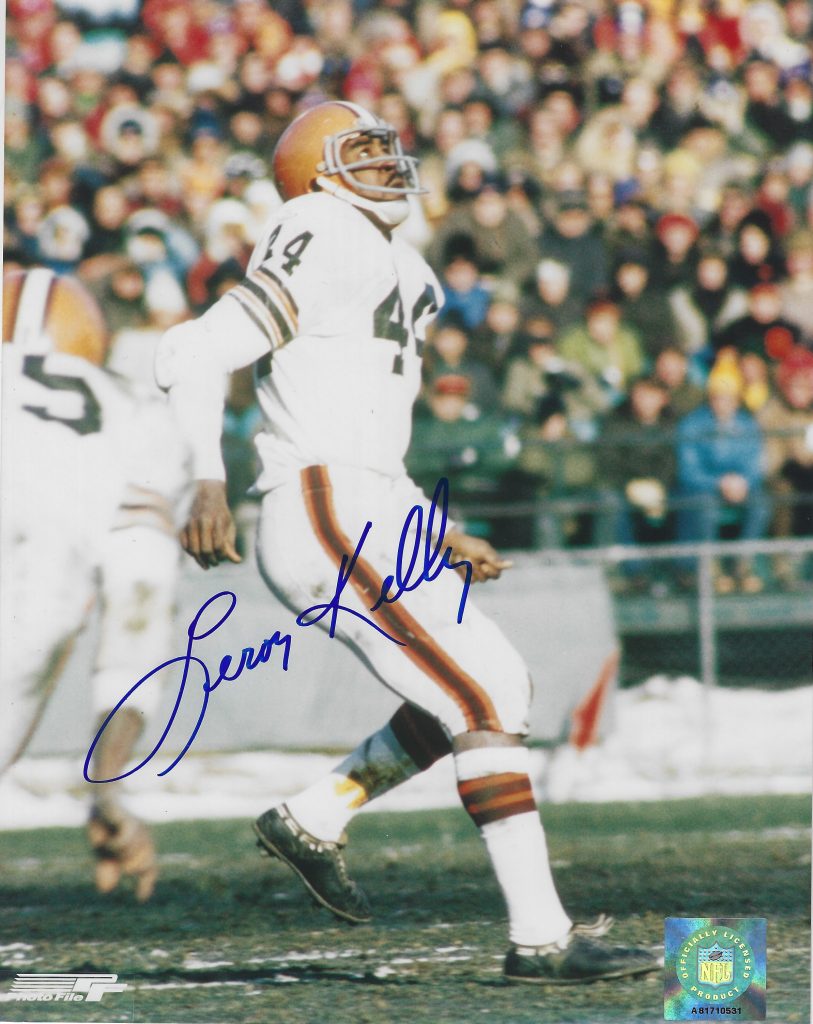 Autographed LEROY KELLY 8X10 Cleveland Browns Photo - Main Line Autographs