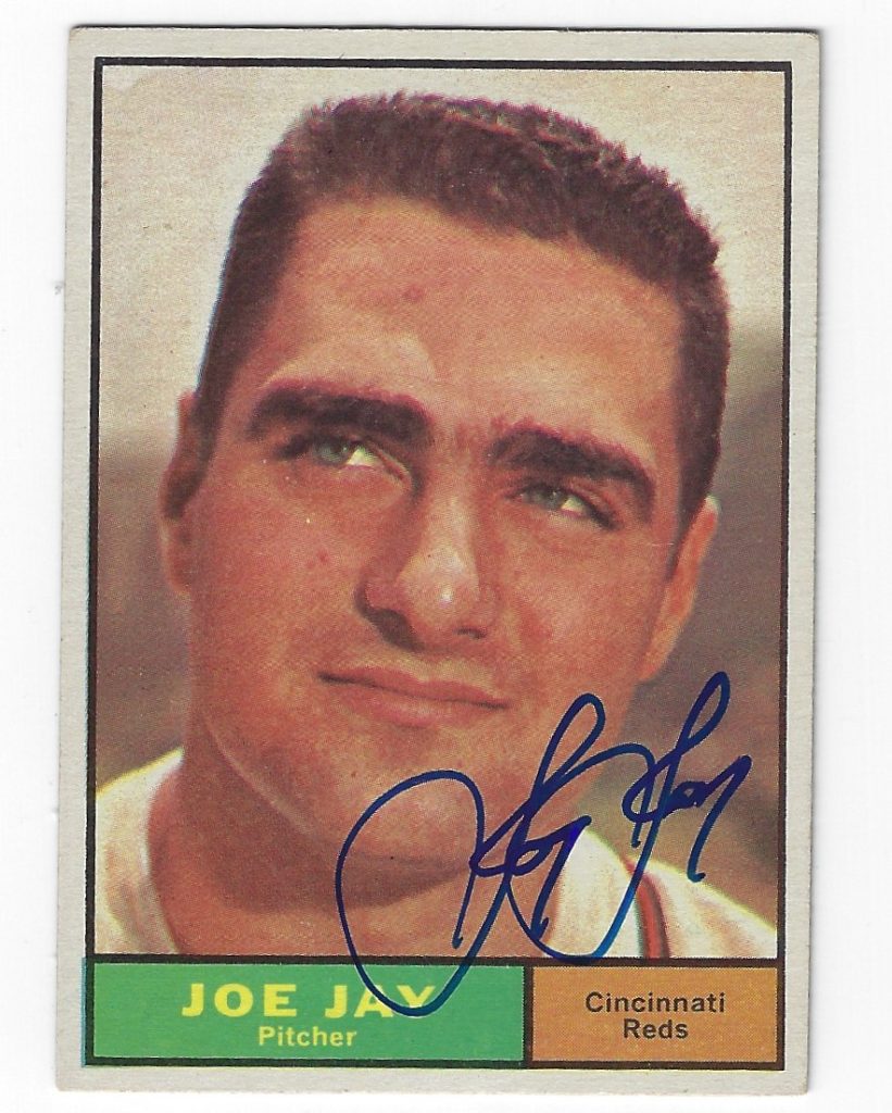 Autographed JOEY JAY 1961 TOPPS Card - Main Line Autographs