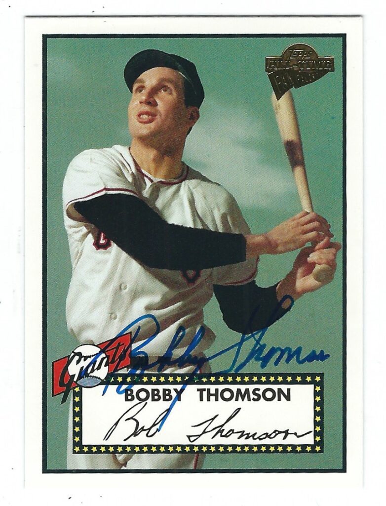 BOBBY THOMSON Autographed 2003 Topps Fan Favorites Card - Main Line ...