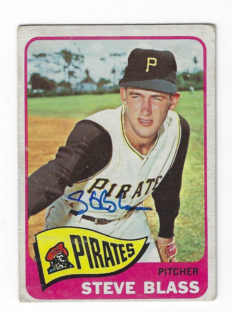 Autographed STEVE BLASS 1965 Topps Card - Main Line Autographs