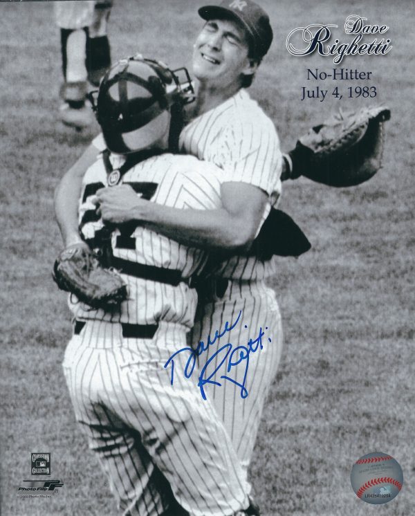 AUTOGRAPHED DAVE RIGHETTI 8X10 NEW YORK YANKEES photo - Main Line ...