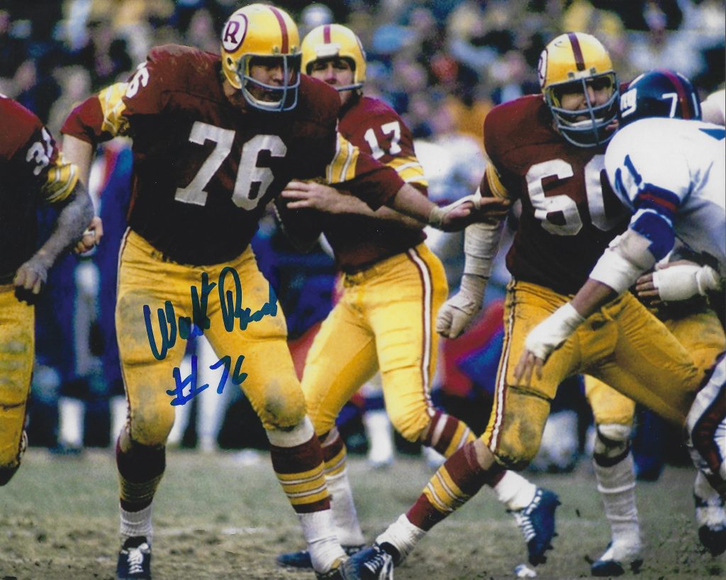 Autographed WALT ROCK 8x10 Washington Redskins Photo - Main Line Autographs