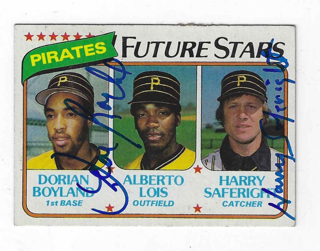 Autographed DORIAN BOYLAND & HARRY SAFERIGHT 1980 Topps Card - Main ...