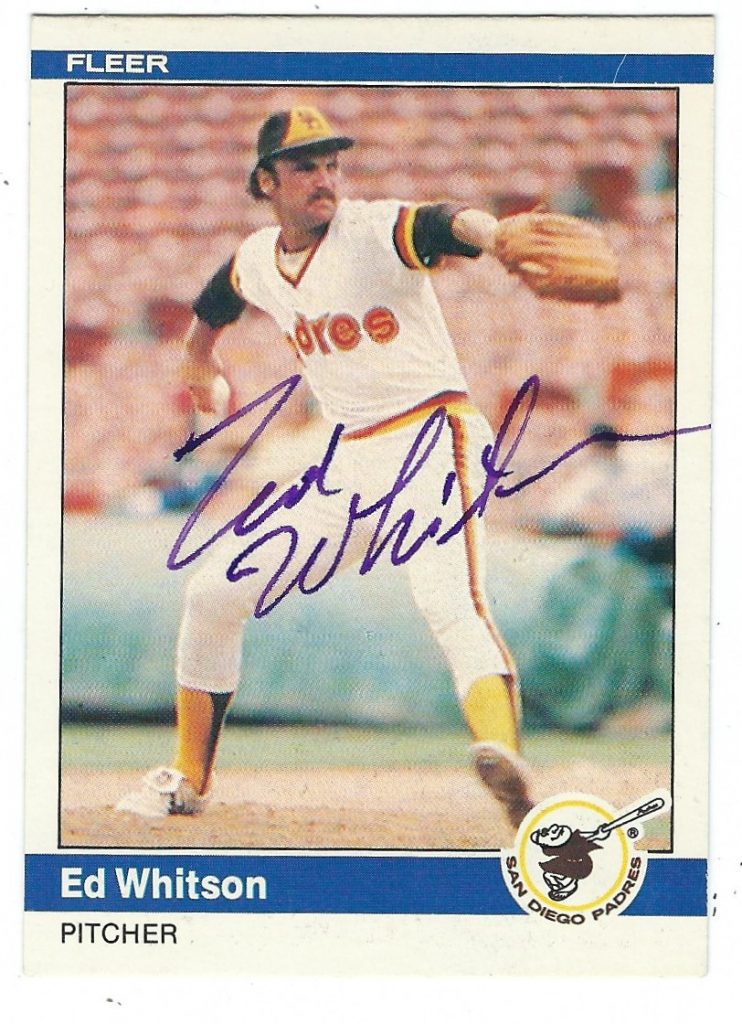 Autographed ED WHITSON 1984 Fleer Card - Main Line Autographs