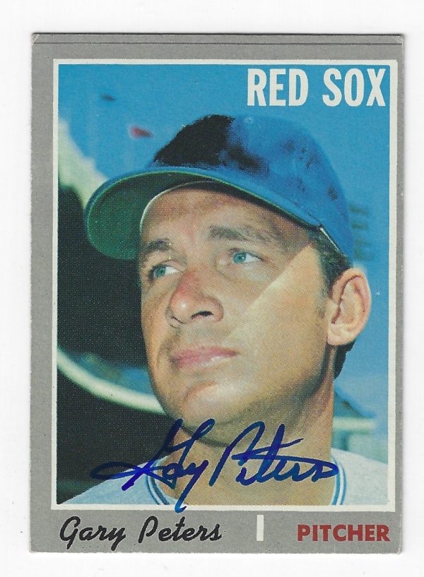 Autographed GARY PETERS Boston Red Sox 1970 Topps Card - Main Line ...
