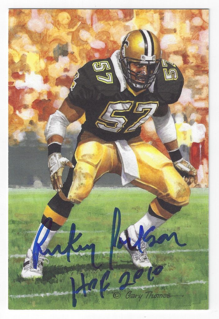 Autographed Rickey Jackson Goal Line Art Card - Main Line Autographs