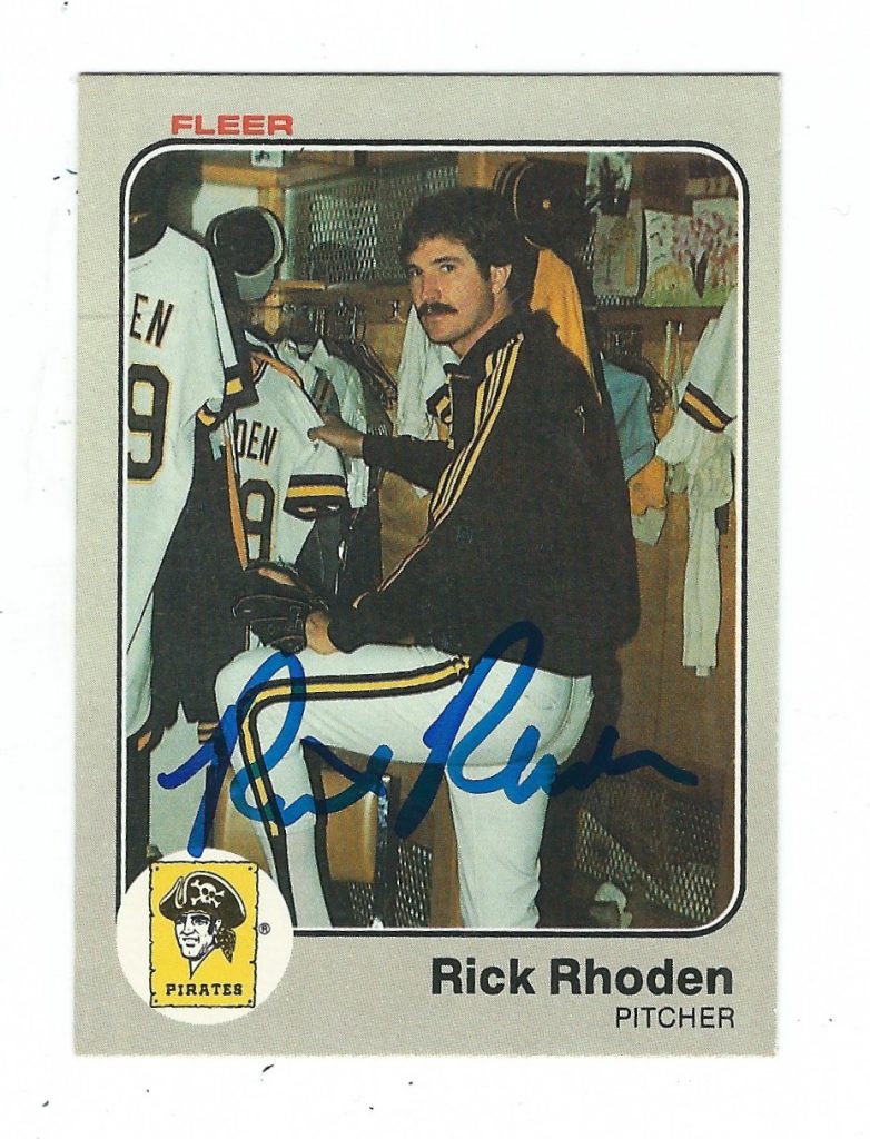 Autographed RICK RHODEN 1983 FLEER Card - Main Line Autographs