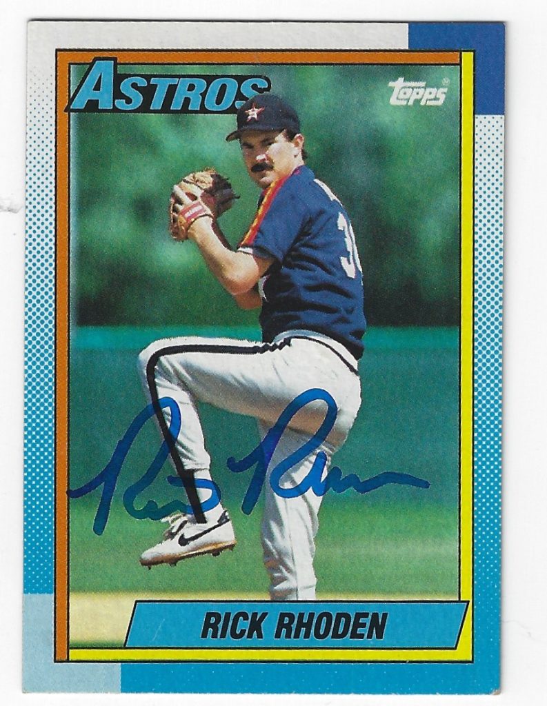Autographed RICK RHODEN Houston Astros 1990 Topps Card - Main Line ...