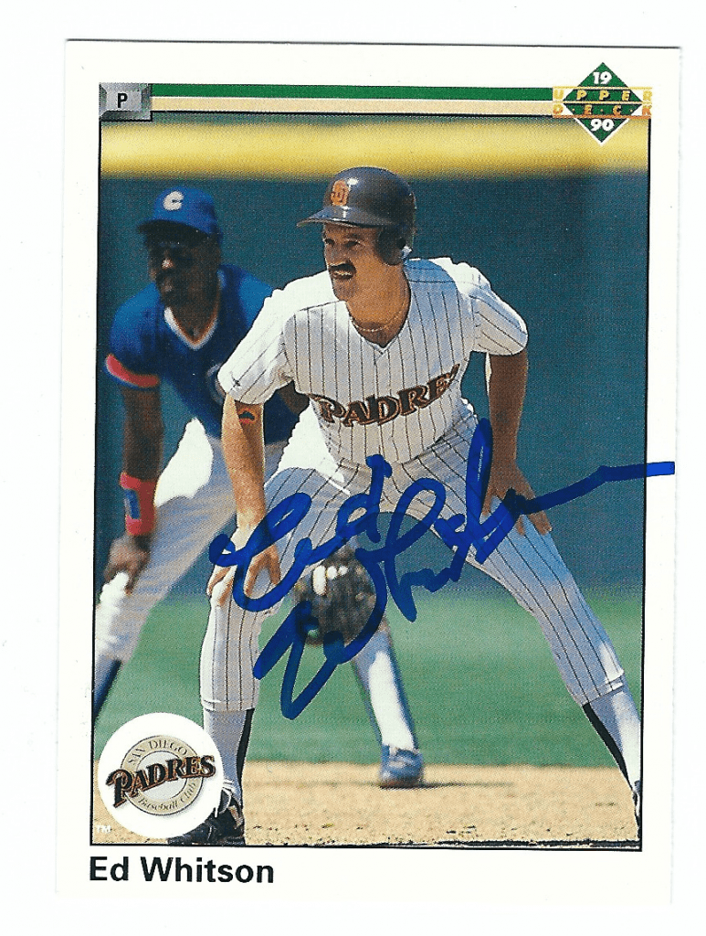 Autographed ED WHITSON 1990 UPPER DECK Card - Main Line Autographs