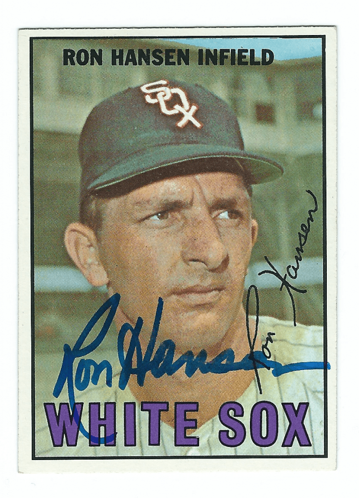 Autographed RON HANSEN 1967 Topps Card - Main Line Autographs