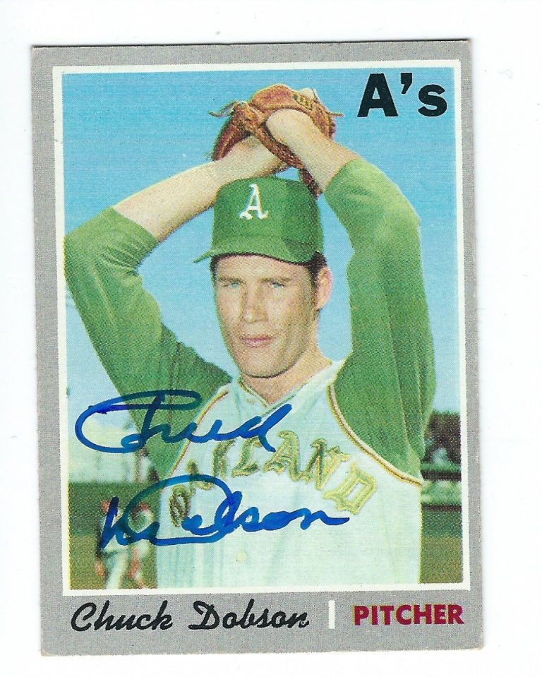 Autographed Chuck Dobson Oakland A's 1970 TOPPS card #331 - Main Line ...