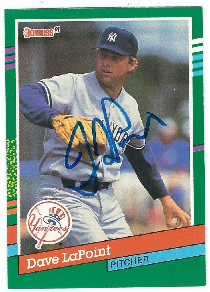 Autographed DAVE LAPOINT 1991 Donruss Card - Main Line Autographs