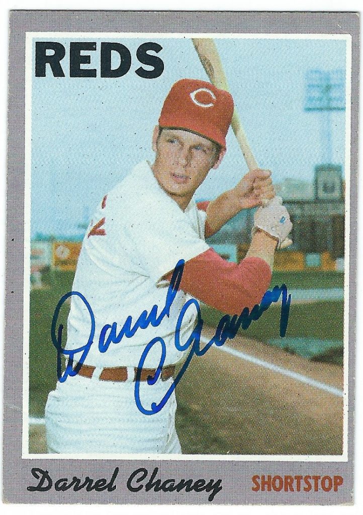 Autographed DARREL CHANEY Cincinnati Reds 1970 Topps Card - Main Line ...