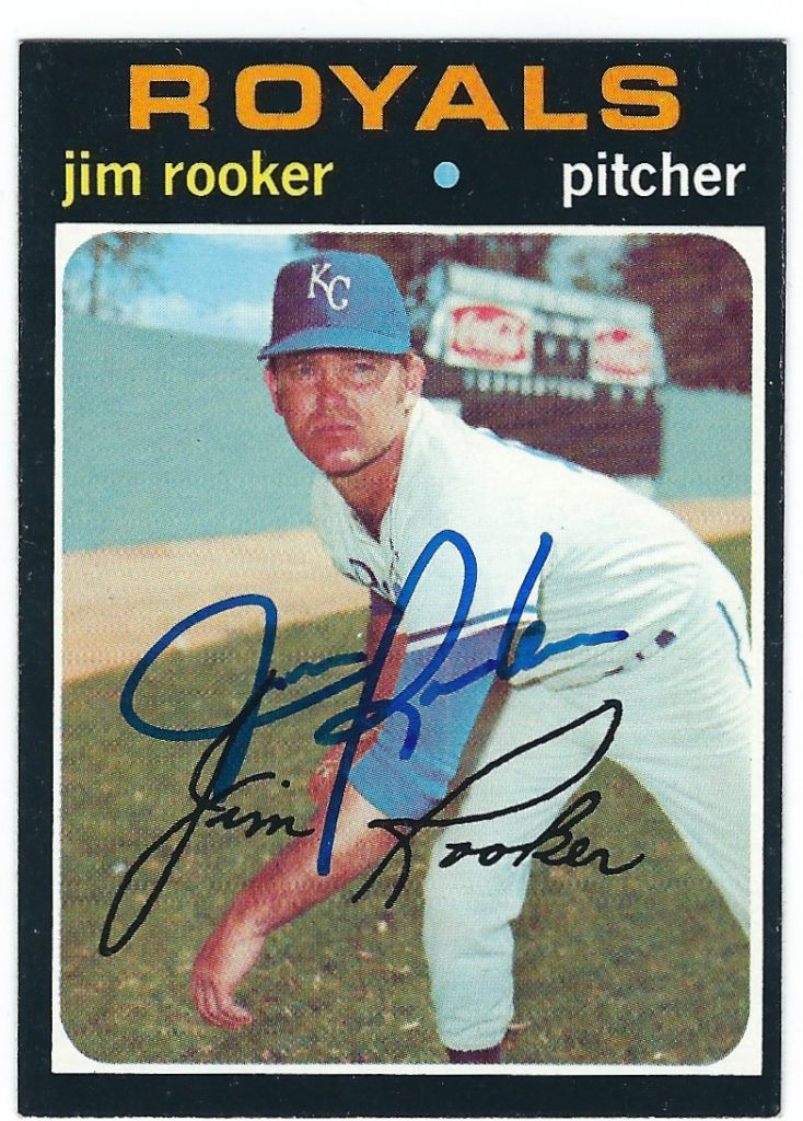 Autographed JIM ROOKER 1971 Topps Card - Main Line Autographs