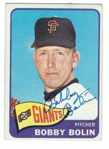 Autographed BOBBY BOLIN 1965 Topps Card - Main Line Autographs