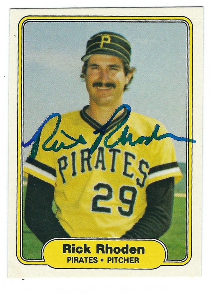 Autographed RICK RHODEN 1982 FLEER Card - Main Line Autographs