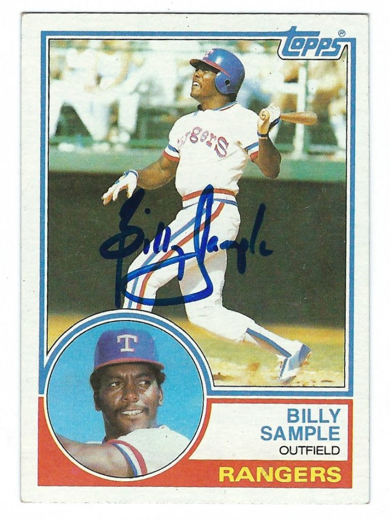 Autographed BILLY SAMPLE 1983 TOPPS Card - Main Line Autographs