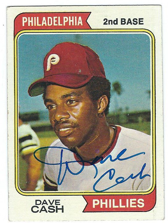 Autographed DAVE CASH 1974 Topps Card | Main Line Autographs