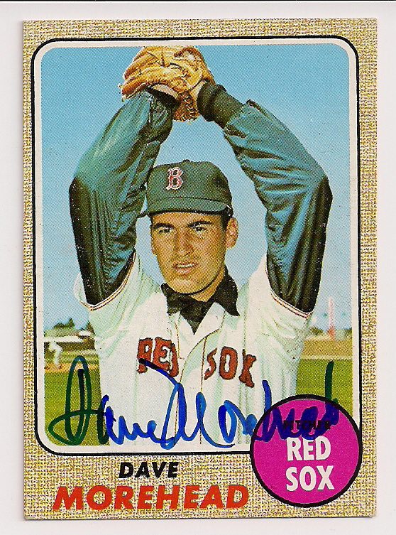 Autographed Dave Morehead 1968 Topps Card - Main Line Autographs