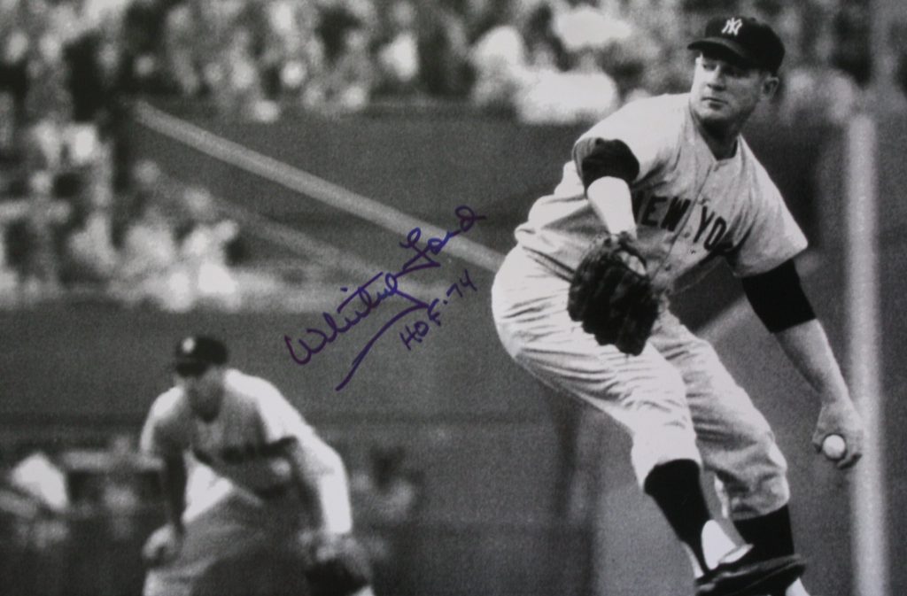 Autographed WHITEY FORD NEW YORK YANKEES 11 X 14 photo - Main Line ...