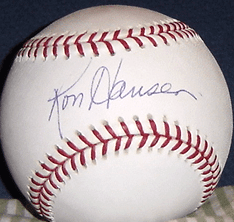 Autographed RON HANSEN Official Major League Baseball - Main Line ...
