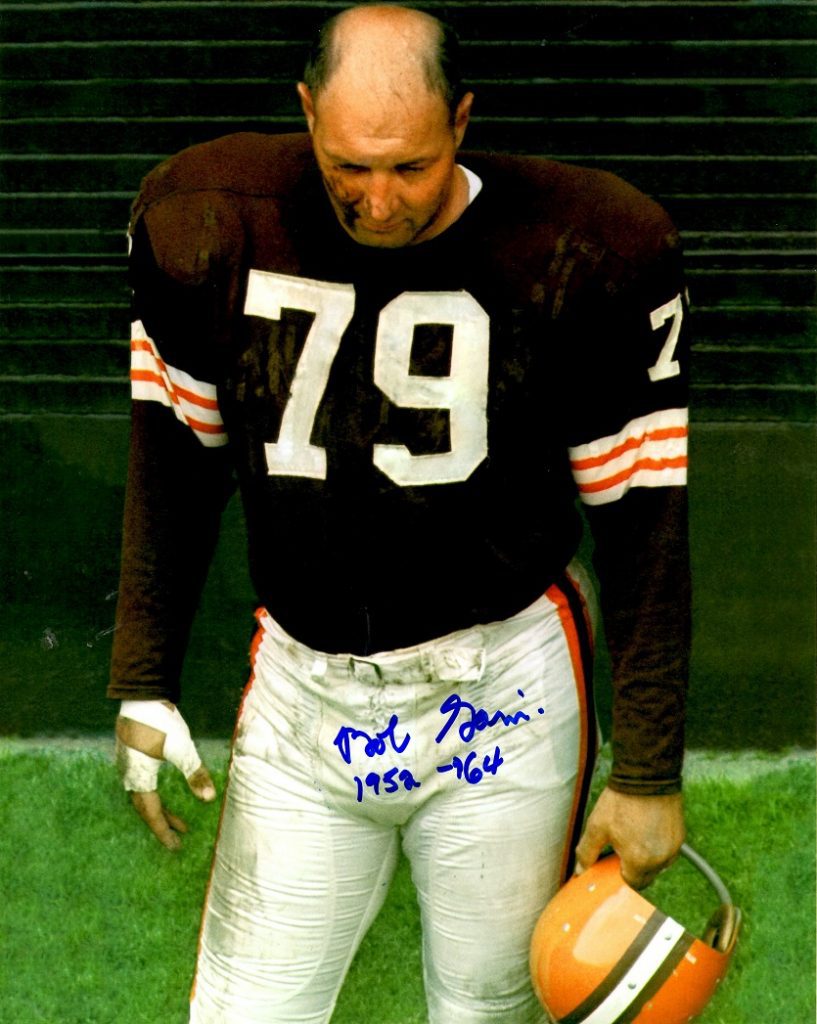 Autographed BOB GAIN 8X10 Cleveland Browns Photo - Main Line Autographs