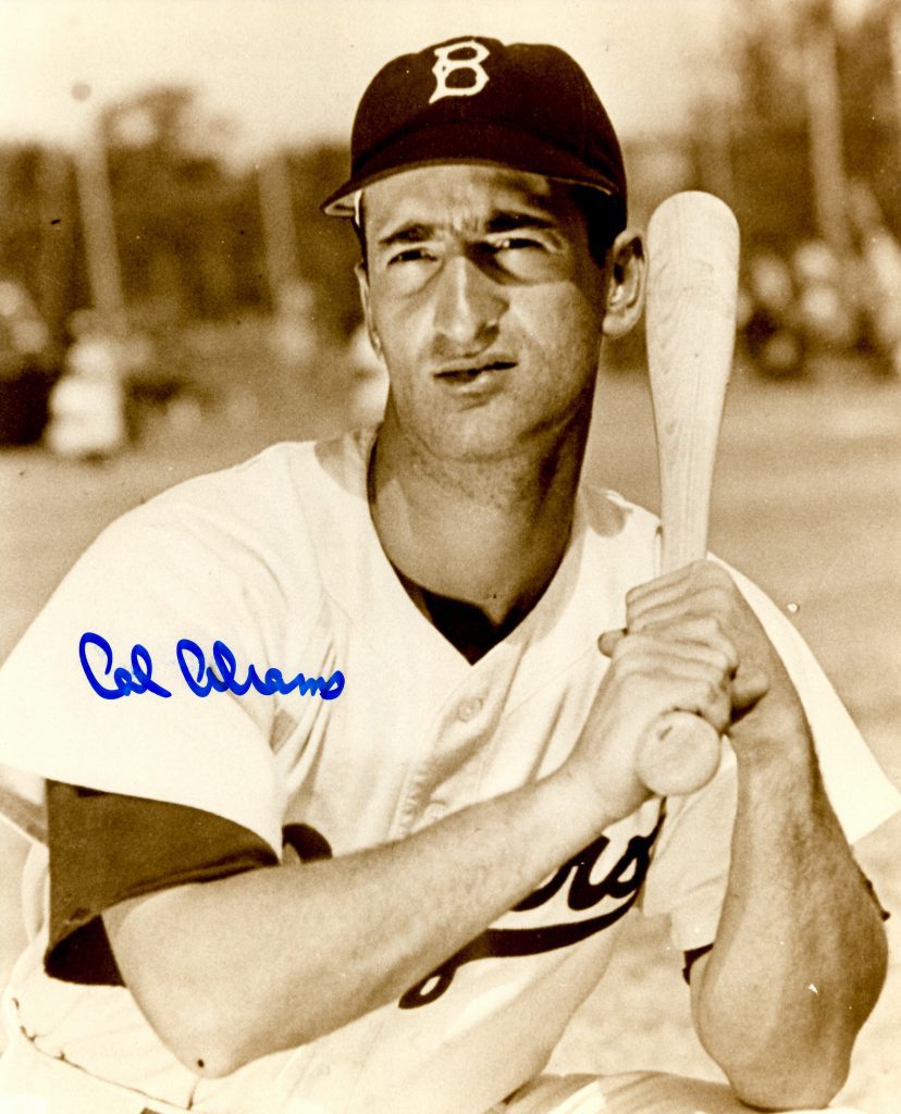 AUTOGRAPHED CAL ABRAMS 8X10 Brooklyn Dodgers Photo - Main Line Autographs