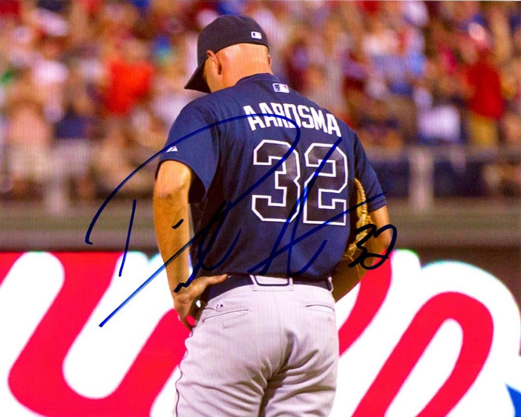 AUTOGRAPHED DAVID AARDSMA 8X10 Atlanta Braves photo - Main Line Autographs