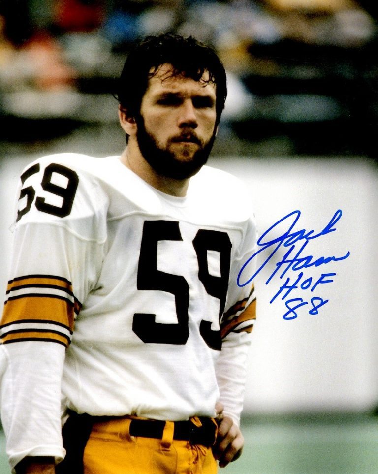 Autographed JACK HAM HOF 88 8X10 Pittsburgh Steelers Photo - Main Line ...