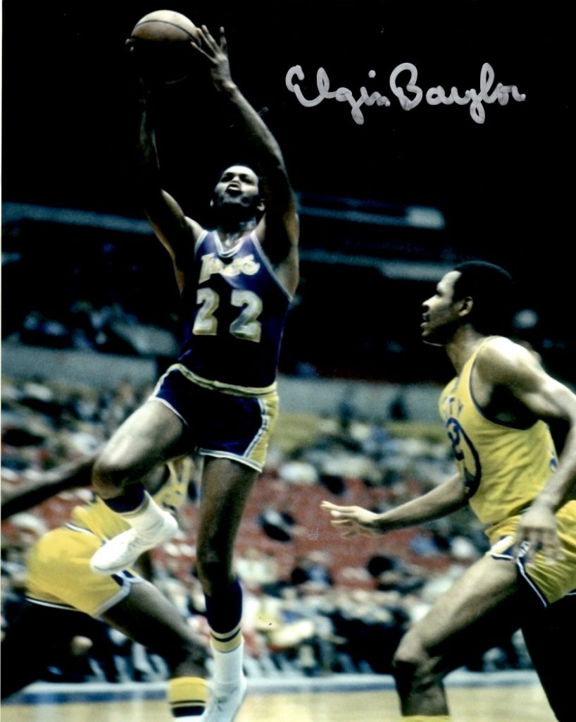 Autographed ELGIN BAYLOR 8X10 LOS ANGELES LAKERS photo - Main Line ...
