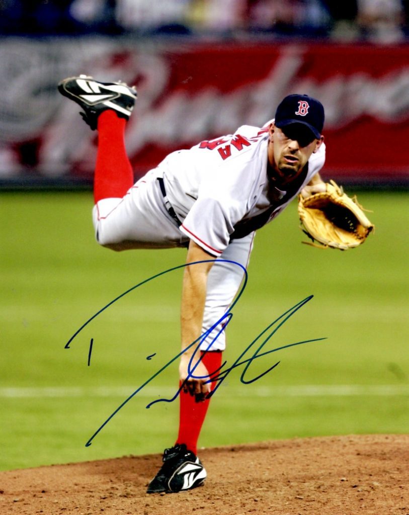 AUTOGRAPHED DAVID AARDSMA 8X10 Boston Red Sox photo - Main Line Autographs