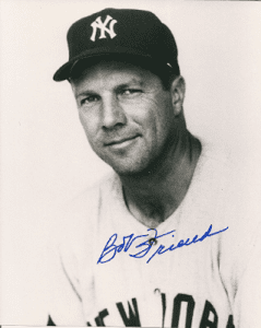 AUTOGRAPHED BOB FRIEND New York Yankees 8x10 Photo - Main Line Autographs