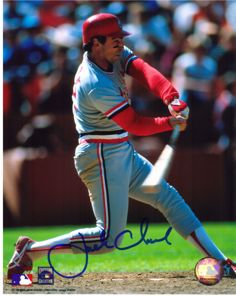 AUTOGRAPHED JACK CLARK 8X10 St. Louis Cardinals Photo - Main Line ...