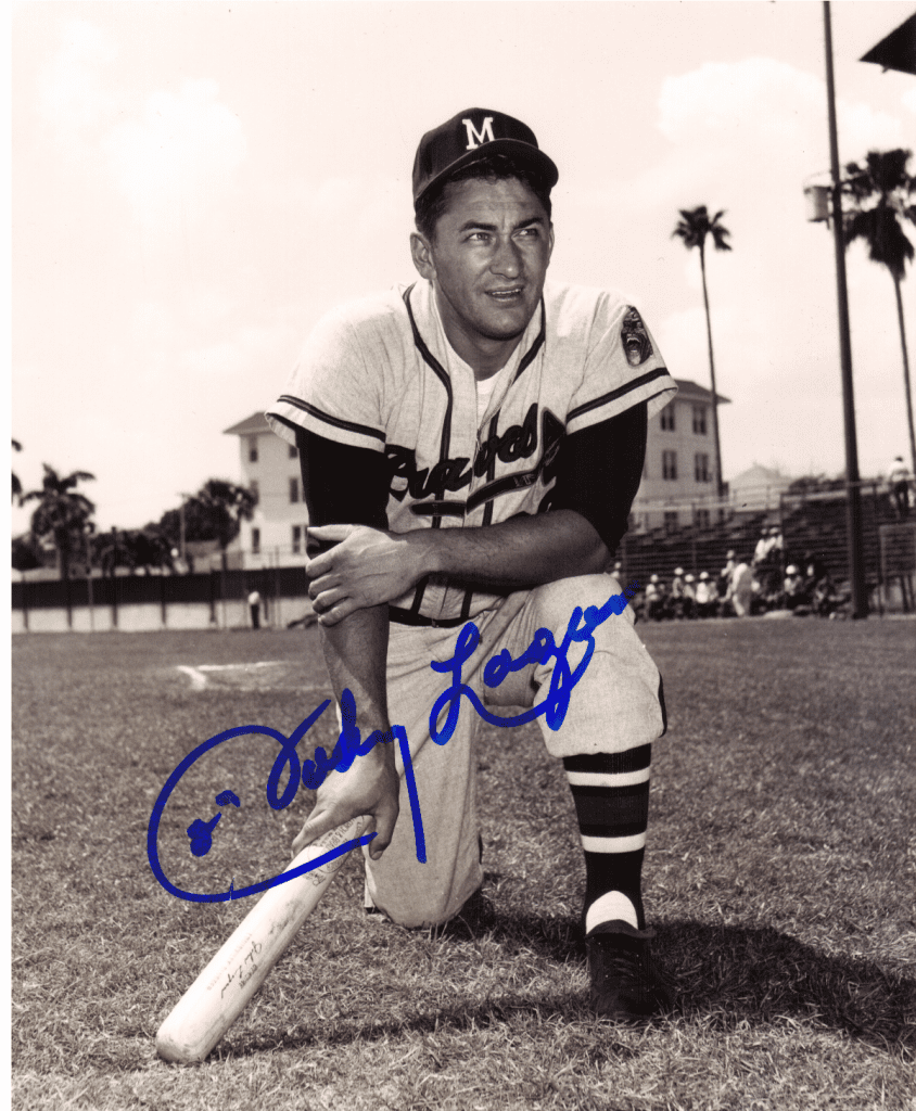 AUTOGRAPHED JOHNNY LOGAN 8x10 Milwaukee Braves Photo - Main Line Autographs
