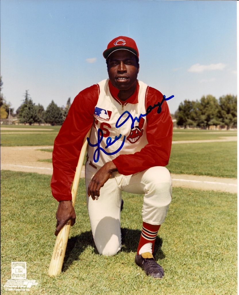 AUTOGRAPHED photo LEE MAYE Cleveland Indians - Main Line Autographs