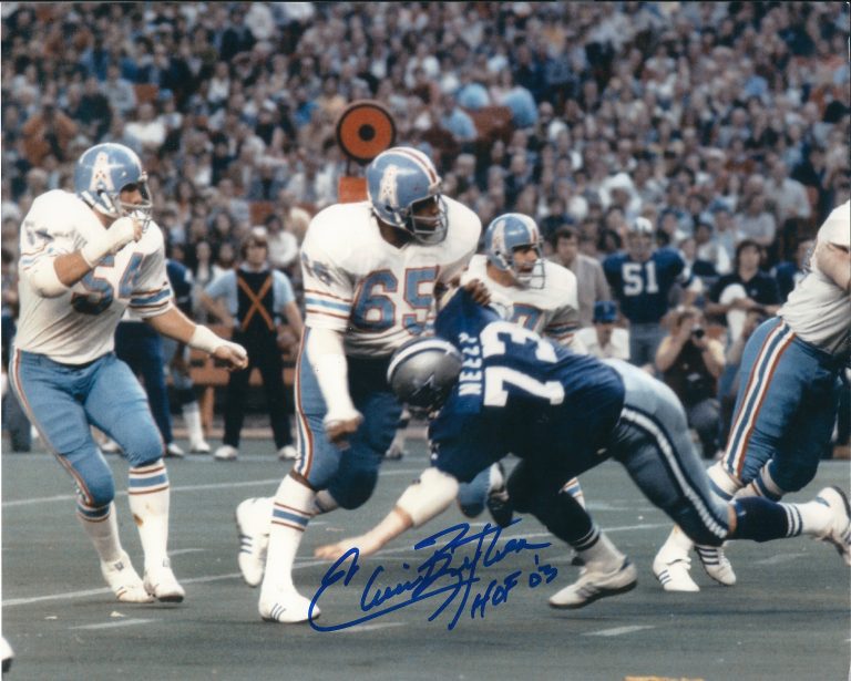 Autographed MIKE BARBER 8X10 Houston Oilers photo - Main Line Autographs