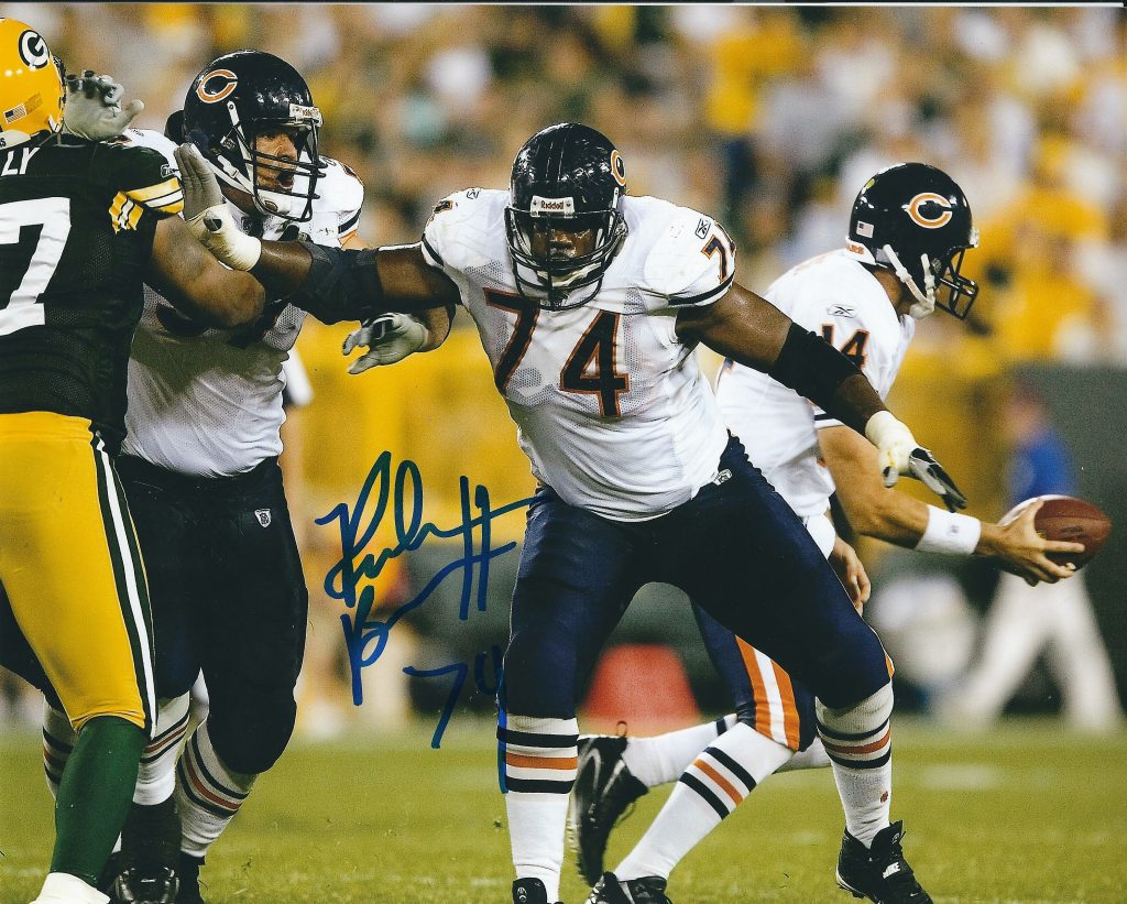 Autographed REUBEN BROWN 8X10 Chicago Bears Photo - Main Line Autographs