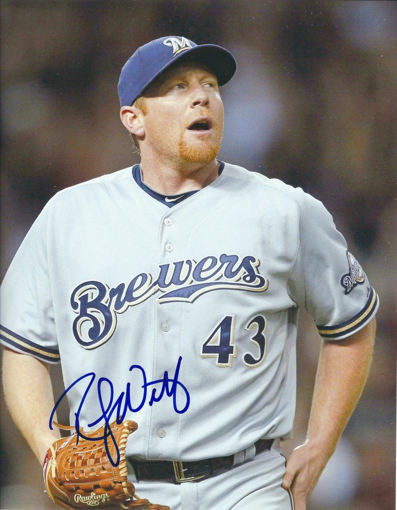 AUTOGRAPHED RANDY WOLF 8X10 Milwaukee Brewers Photo - Main Line Autographs