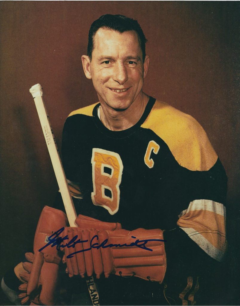 AUTOGRAPHED MILT SCHMIDT HOF 8X10 Boston Bruins Photo - Main Line ...