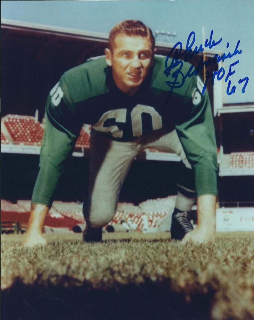 Autographed CHUCK BEDNARIK 8x10 Photo - Philadelphia Eagles - Main Line ...
