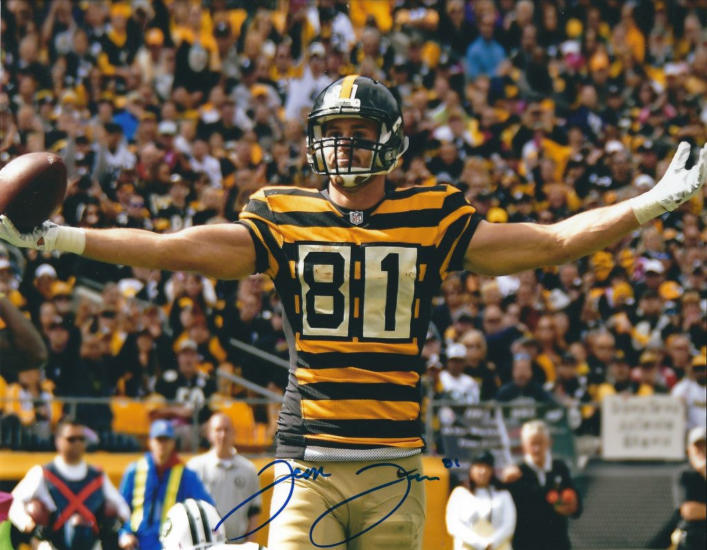 Autographed JESSE JAMES 8X10 Pittsburgh Steelers Photo - Main Line ...