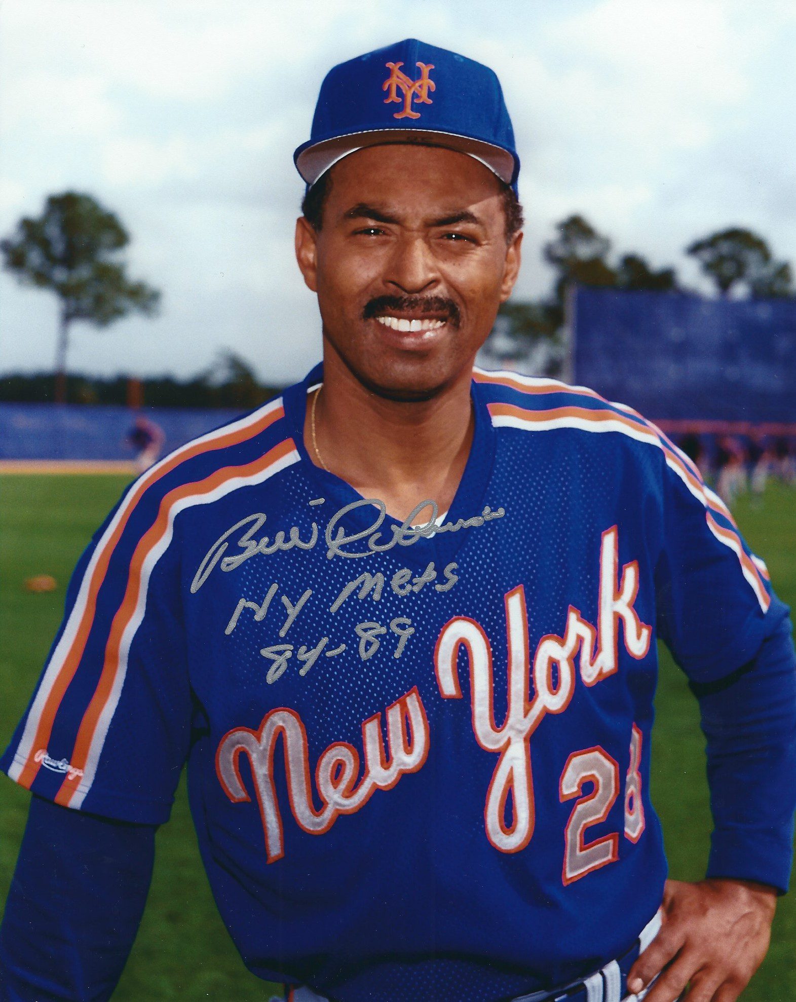 Autographed BILL ROBINSON 8X10 New York Mets photo with COA - Main Line ...