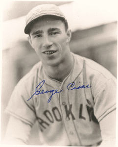 AUTOGRAPHED GEORGE CISAR 8x10 Brooklyn Dodgers photo - Main Line Autographs
