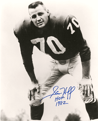 Autographed SAM HUFF HOF 8x10 New York Giants photo - Main Line Autographs
