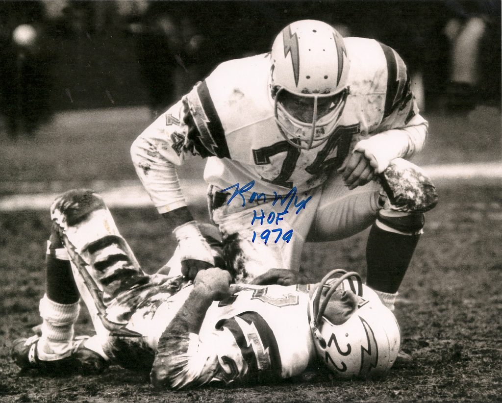 Autographed Ron Mix 8x10 photo - San Diego Chargers - Main Line Autographs