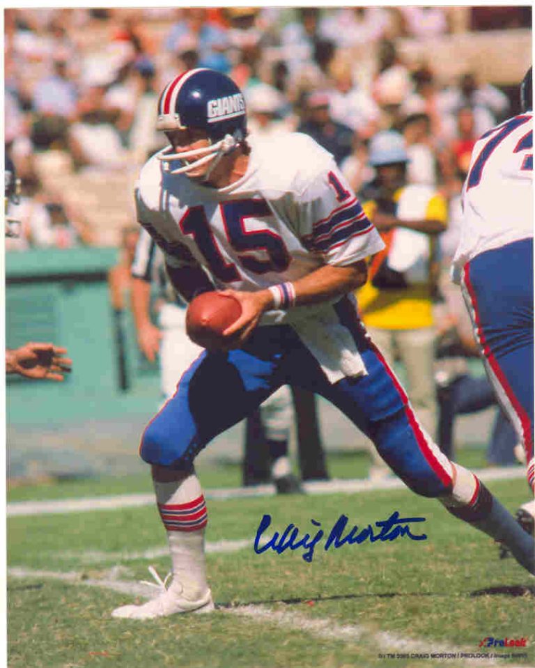 AUTOGRAPHED SIGNED photo CRAIG MORTON NY Giants - Main Line Autographs
